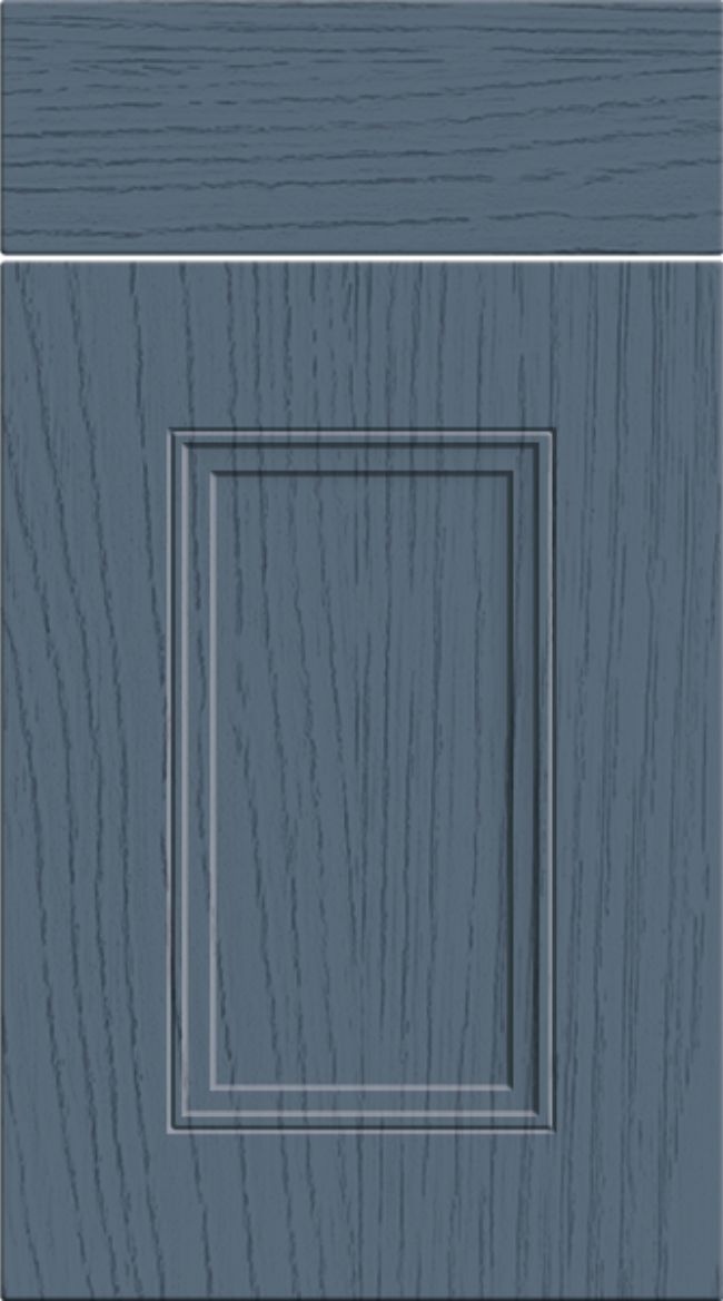 Classic Recess Woodgrain Matt Colonial Blue Kitchen Doors | Made-to ...