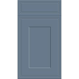 Double Groove Panel Super Matt Misty Blue Kitchen Doors | Made-to ...