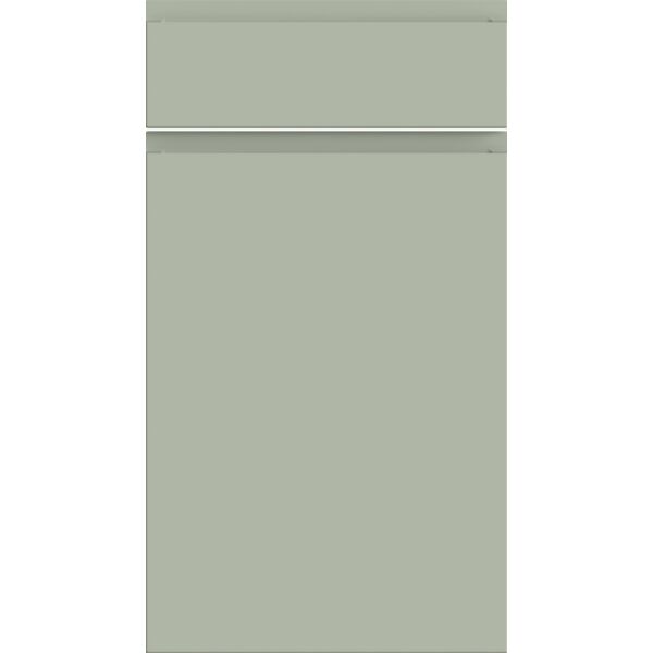 Handleless Slab Matt Sage Green Kitchen Doors | Made-to-measure | DIY ...