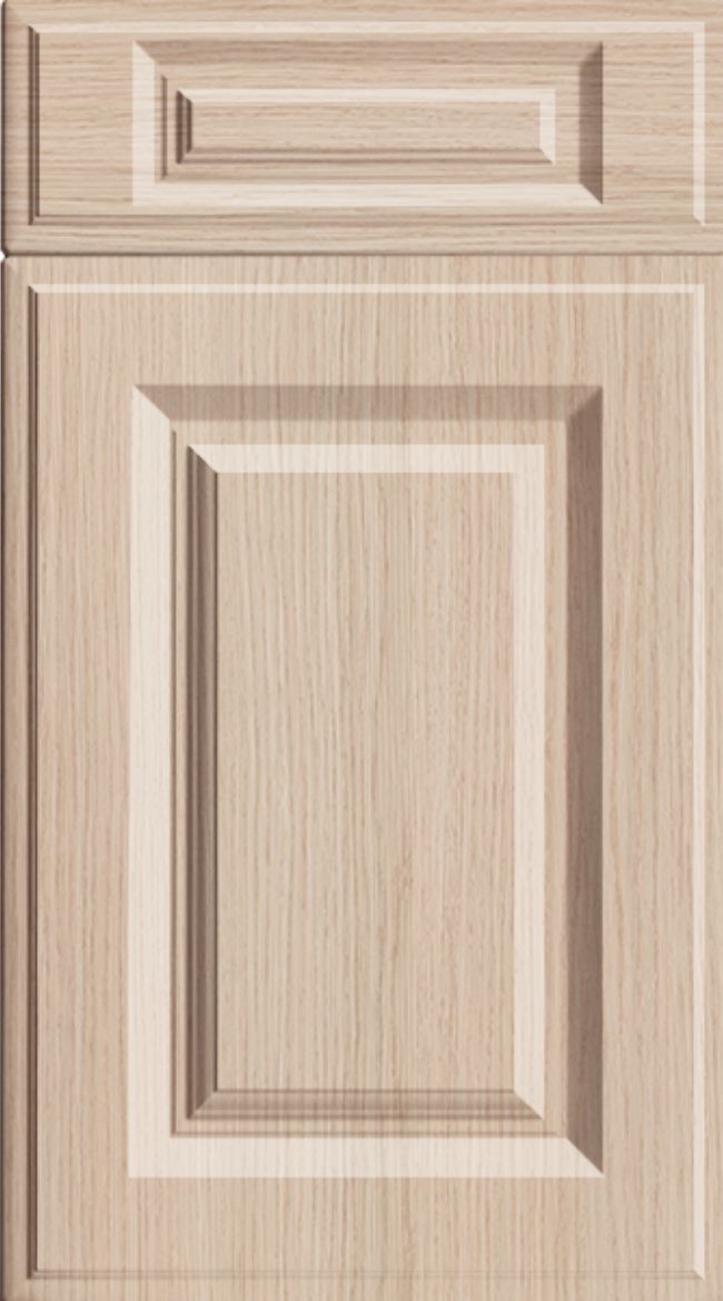 Decorative Raised Panel Light Vicenza Oak Kitchen Doors | Made-to ...