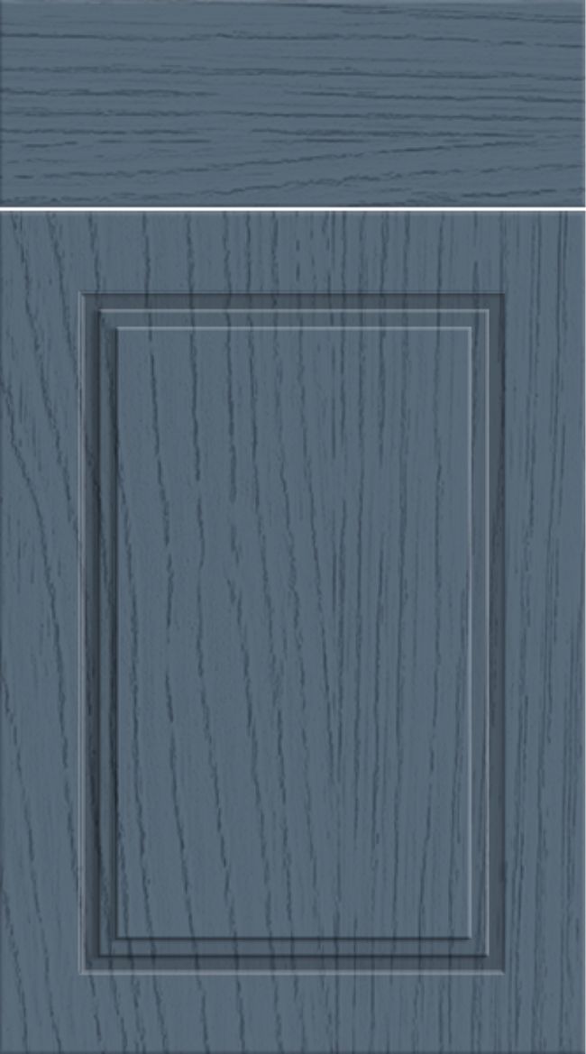 Square Recess Woodgrain Matt Colonial Blue Kitchen Doors | Made-to ...