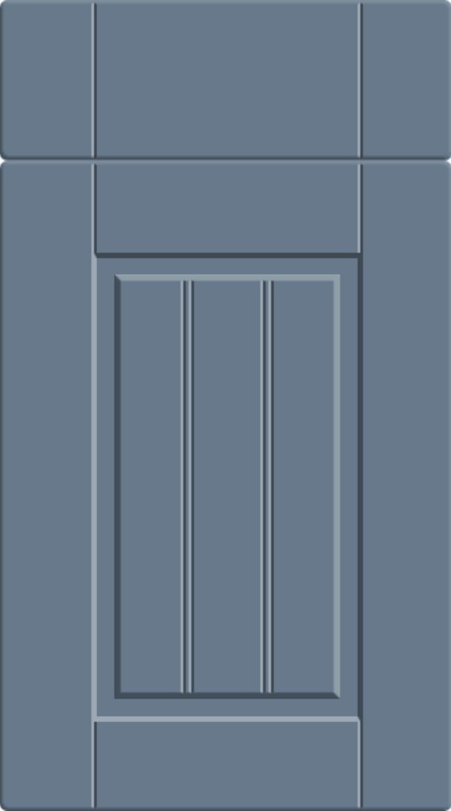Tongue & Groove Centre Shaker Super Matt Misty Blue Kitchen Doors ...