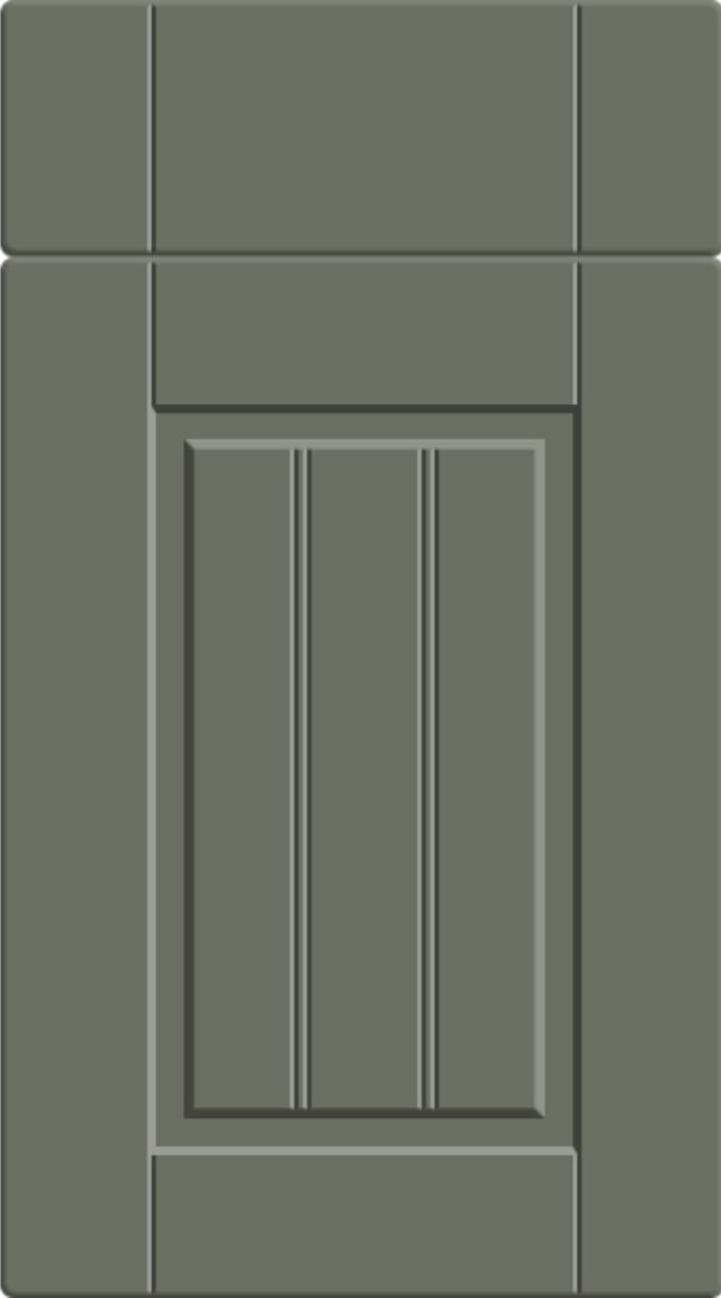 Tongue & Groove Centre Shaker Super Matt Smoke Green Kitchen Doors ...