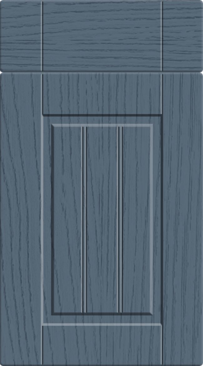 Tongue & Groove Centre Shaker Woodgrain Matt Colonial Blue Kitchen ...